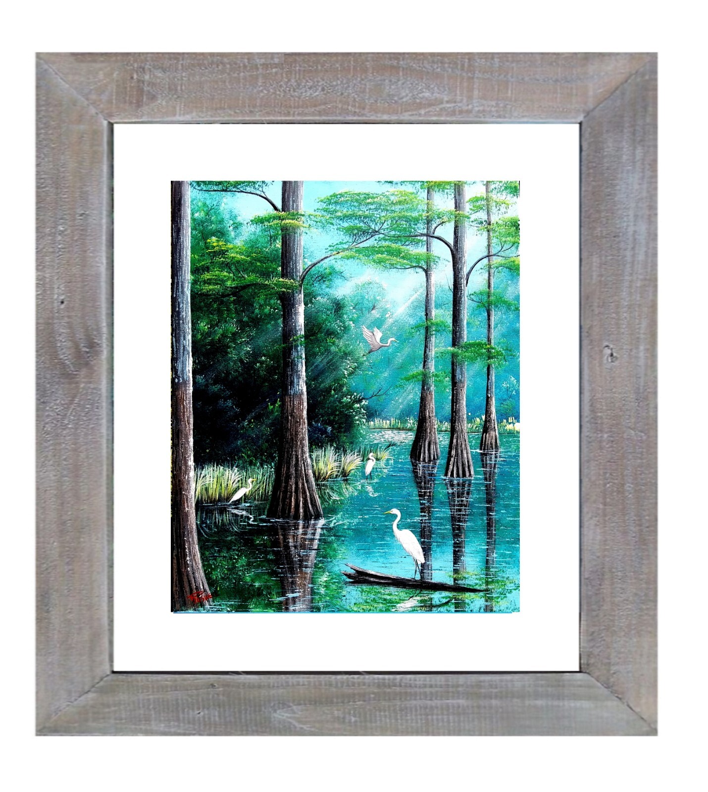 Swamp birds S/N limited edition signed print framed gallery wall art | eBay