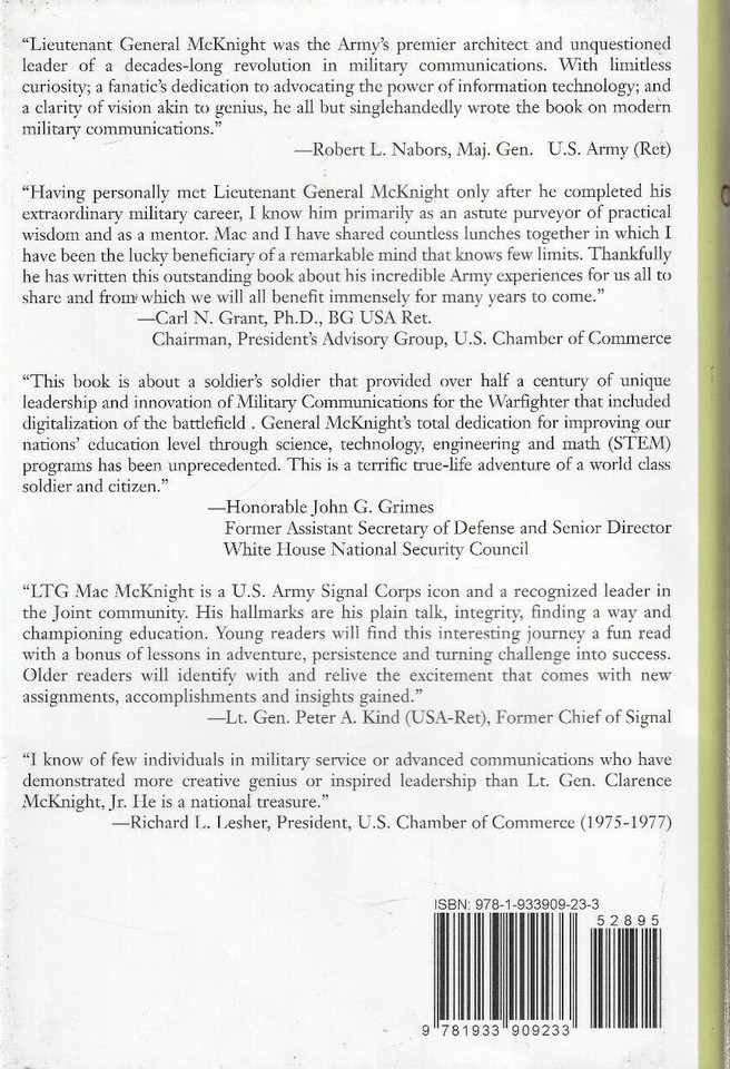 FROM PIGEONS TO TWEETS: By LT. GEN. CLARENCE E. MCKNIGHT, JR(US ARMY ...