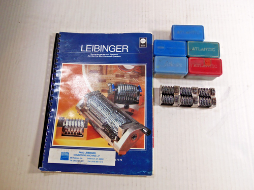 Lot of Letterpress Atlantic Leibinger Numbering Machines, Parts ...