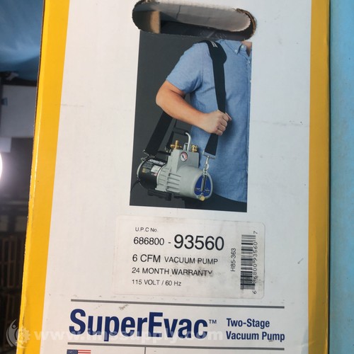 Yellow Jacket 93560 Two-Stage Vacuum Pump, SuperEvac, 115V /60 Hz FNFP ...