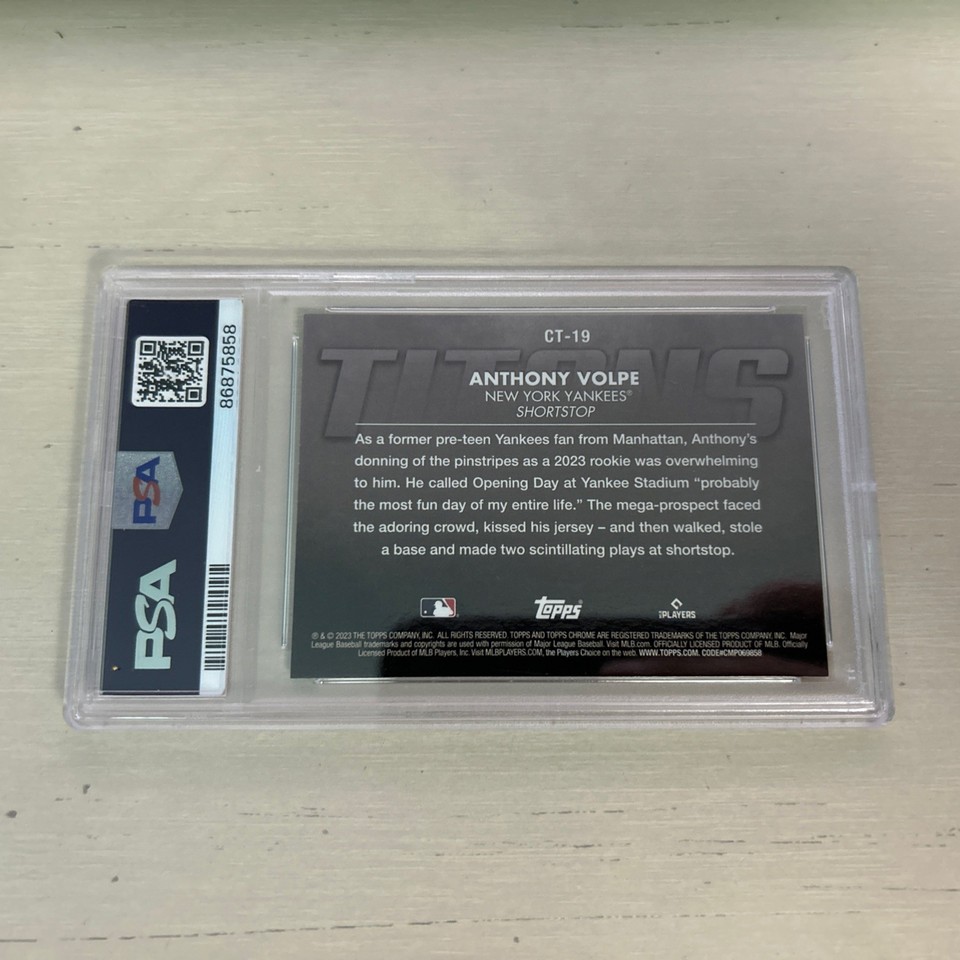 Anthony Volpe 2023 Topps Chrome Update Titans RC Rookie #CT-19 Yankees ...