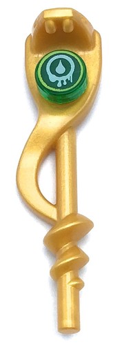 LEGO PEARL GOLD NINJAGO SERPENTINE SNAKE GENERAL STAFF ACCESSORY FOR ...
