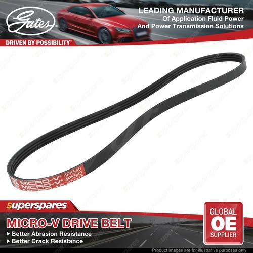 Gates A/C Micro-V Belt for Mitsubishi Triton MK Magna Starwagon Galant ...