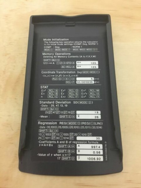 Casio Scientific Calculator Fx-270w Plus SVPAM With Cover for sale ...