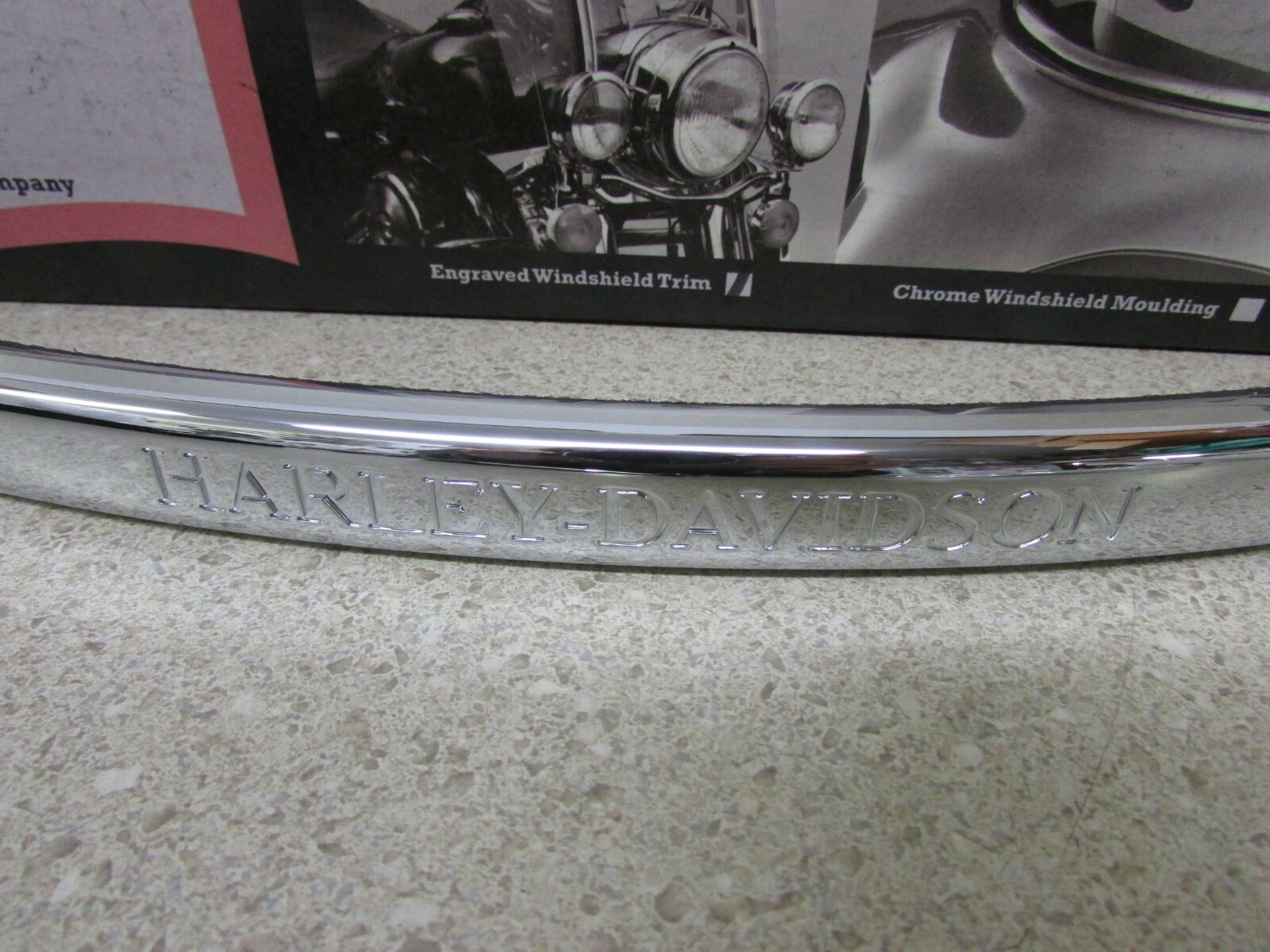 NEW HARLEY-DAVIDSON FXDWG FXSTC CHROME ENGRAVED WINDSHIELD TRIM 58363 ...
