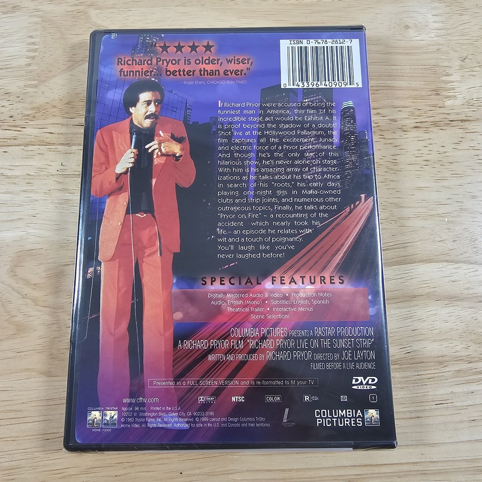 Richard Pryor: Live on the Sunset Strip (DVD) 1982 Brand New Sealed ...