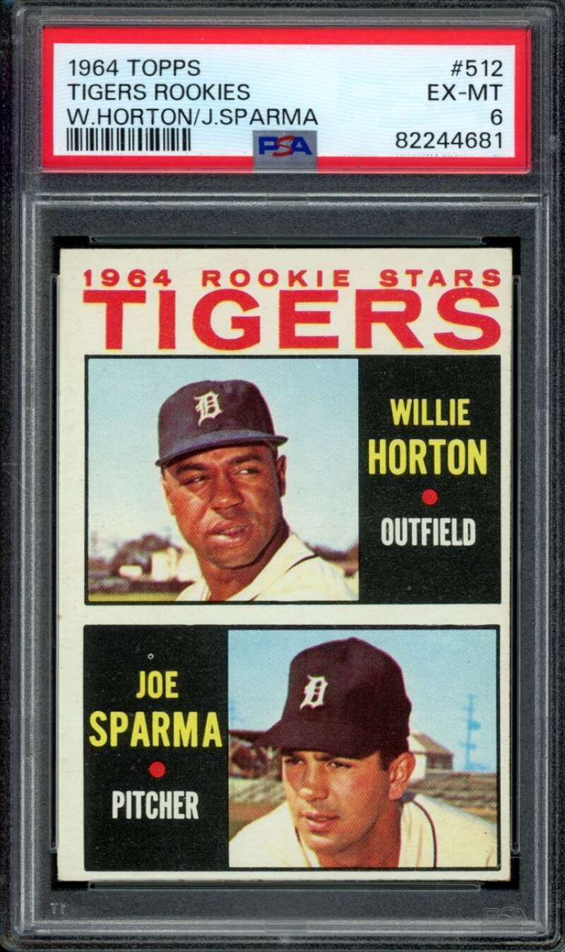 1964 Topps #512 Willie Horton/Joe Sparma PSA 6 RC Rookie Tigers Rookies ...