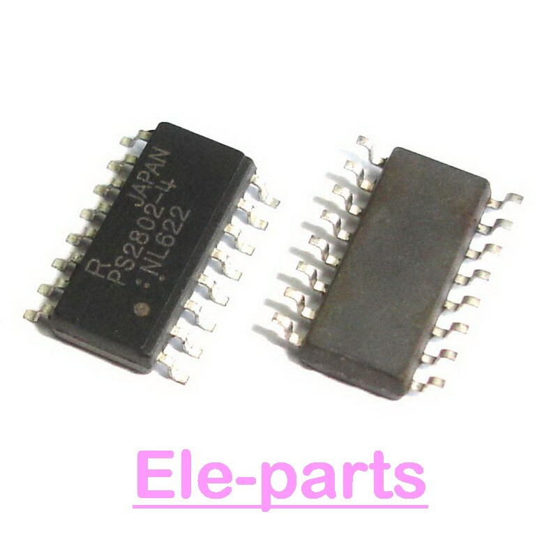 5 PCS PS2802-4 SOP-16 2802-4 SMD Voltage Darlington Transistor Type ...