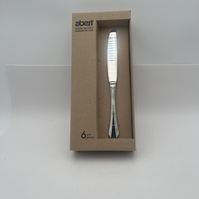 6 Piece Abert Inox Italy Stainless Flatware Knife Set Only | eBay