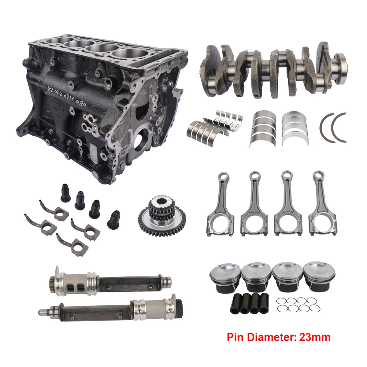 Engine Block With Pistons