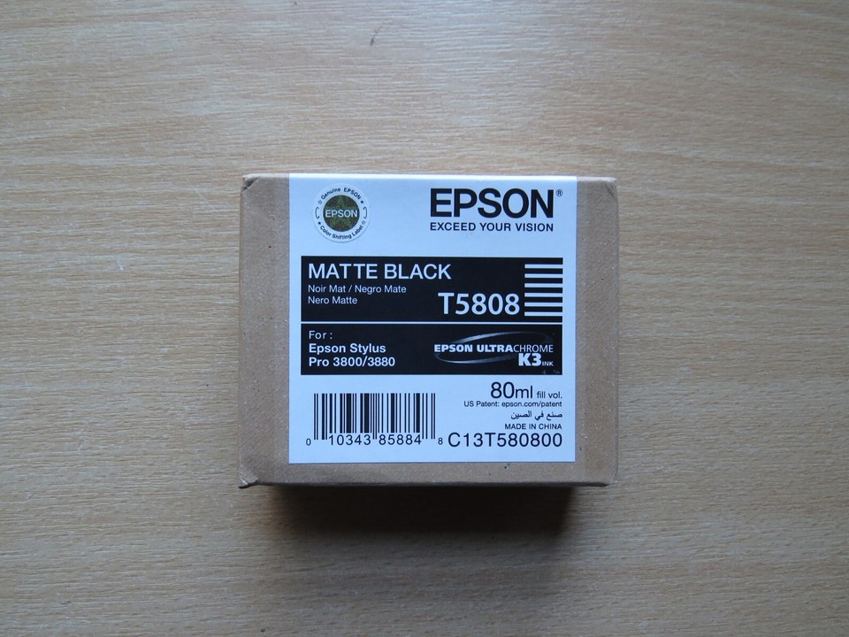 Genuine Epson Stylus Pro 3800 3880 Ink Cartridges T580A T580B T5801 ...