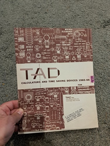 Vintage TAD Inc. Calculators Time Saving Devices for Draftsmen 1965-66 Catalog | eBay