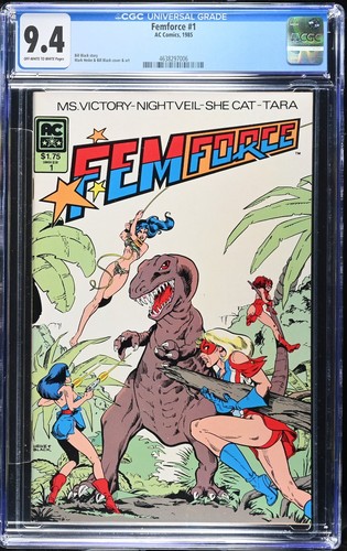 Femforce #1 1st Solo Series Bill Black Mark Heike AC Comics 1985 CGC 9.4 | eBay