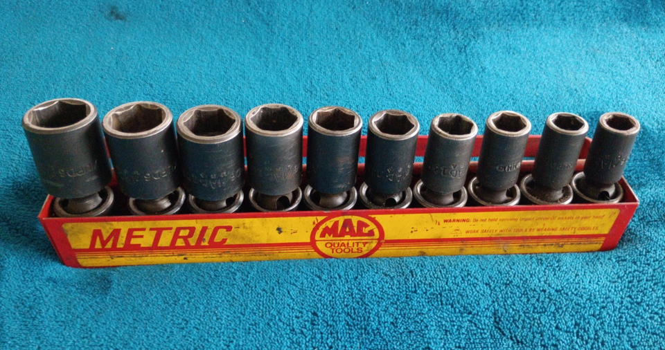 Mac Tools 3/8” Drive ImPact Swivel Socket Set, 6pt, 10-19mm. | eBay