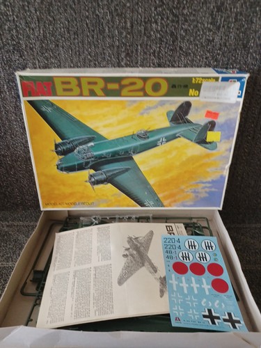ITALERI FIAT BR-20 GERMAN WWII AIRPLANE 1:72 SCALE MODEL KIT Opened Box ...