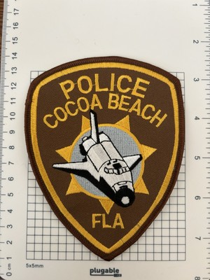 COCOA BEACH POLICE PATCH VINTAGE - SPACE SHUTTLE FLA - NEW | eBay