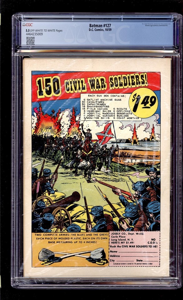 Batman #127 1959 CGC 5.5 FN- OW/W High Definition Scans** | eBay