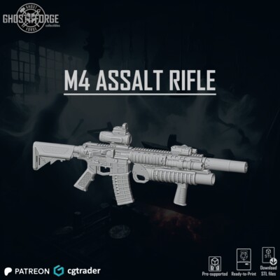 M4A1 assault rifle modern military custom gun for GI Joe & other action ...