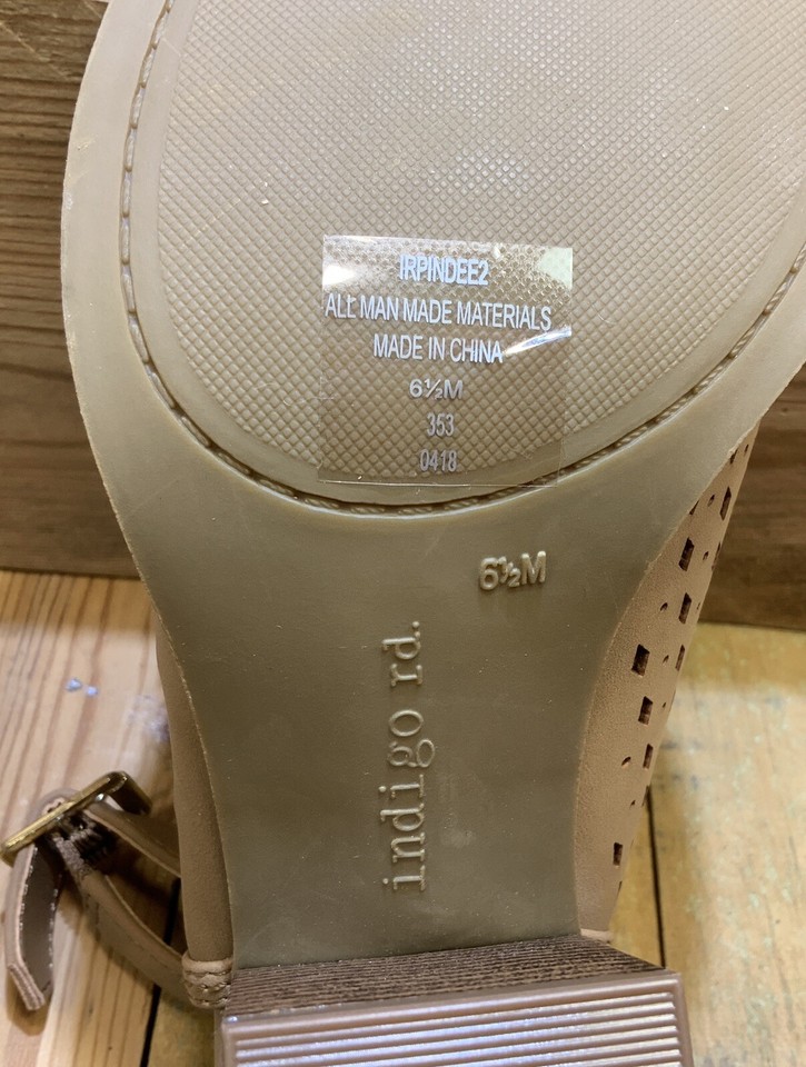 Indigo Rd Womens Tan Suede Buckle Block Heels 6.5 M New | eBay