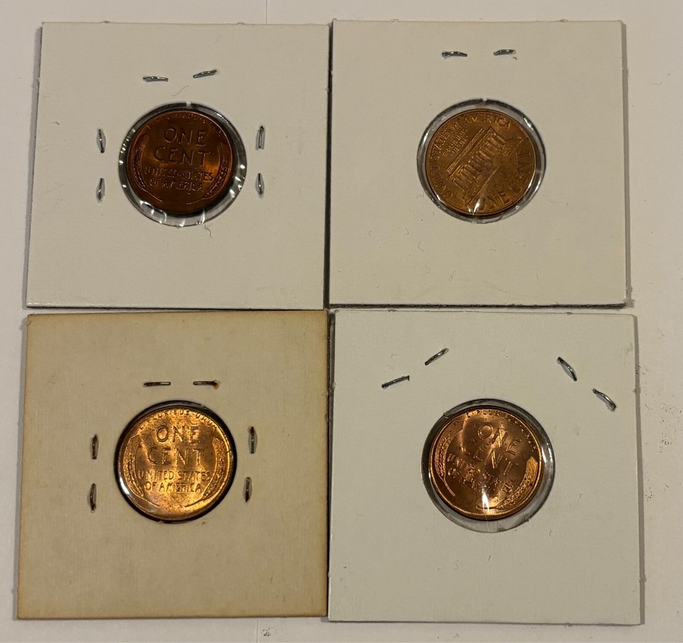 4 BU Lincoln cent coin collection lot 104 | eBay