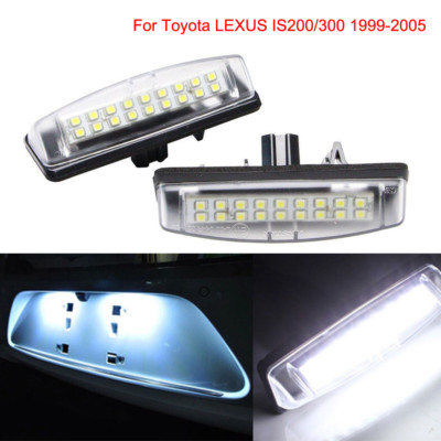 2PCS White LED License Number Plate Light 1999-2005 For Toyota LEXUS ...