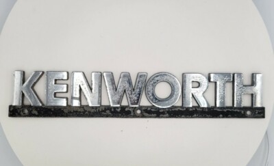 Vintage Kenworth Truck Emblem Metal Badge Name Script K281-1348 As Is ...
