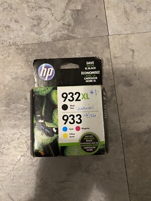 Sealed Genuine HP 932XL Black 933 Cyan Magenta Yellow Printer Ink Set ...