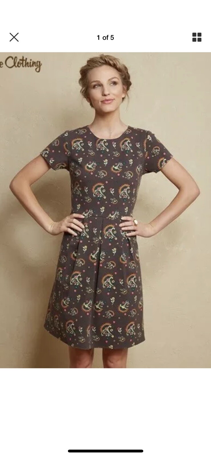 Matilda Jane Friends Forever Maja Ponte Dress Brown Paisley Womens ...