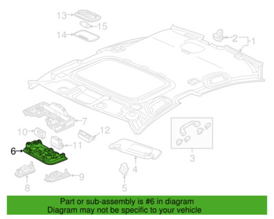 Honda 36600-TX6-H01ZB Gray Front Roof Module Assembly for 13-15 Acura ...
