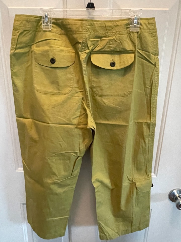 Women's Villager by Liz Claiborne bright green capris size 12 | eBay