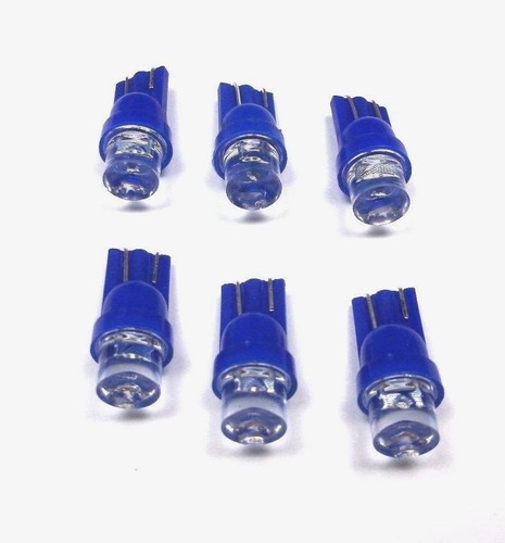 6 BBT 12 volt Super Bright Blue LED Wedge T10 Concave Light Bulbs | eBay