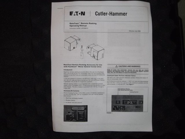 Eaton 86-5958 Chfg-rrs Rototract Remote Racking Power Unit Accessory ...