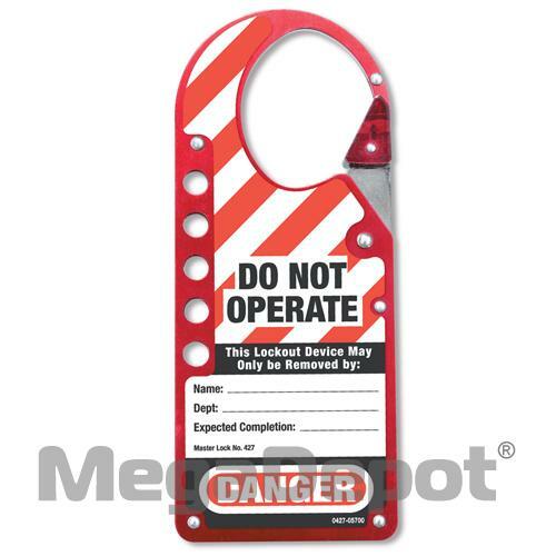 Master Lock 427, No. 427 Labeled Snap-on Lockout Hasp, Red | eBay