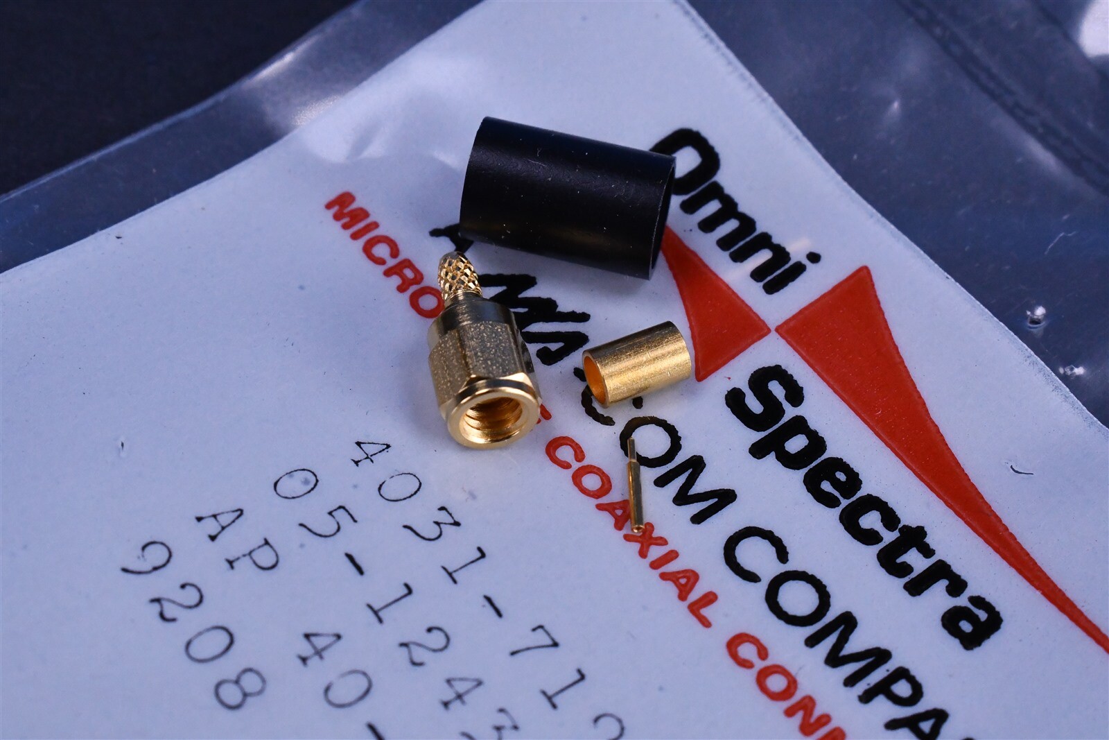 2 M/A-COM OSMM Straight Cable Plug RF Microwave Connector RG-196 4031 ...