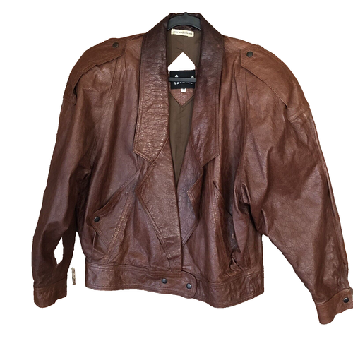Vintage Avanti Leather Jacket Brown Size Medium Made in Yugoslavia Y2K ...