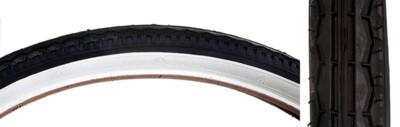 Sunlite K123 Street Tire 26x1.75 Black/White Steel Bead MTB Urban Tread ...