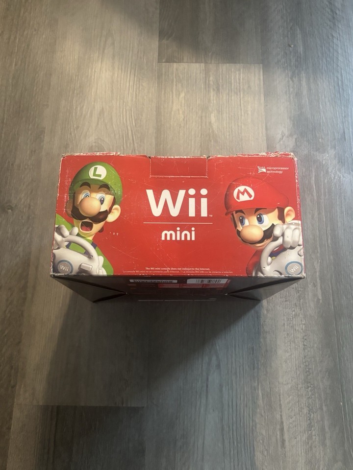 Nintendo Wii Red & Black Mini Console Complete With Mario Kart Game ...