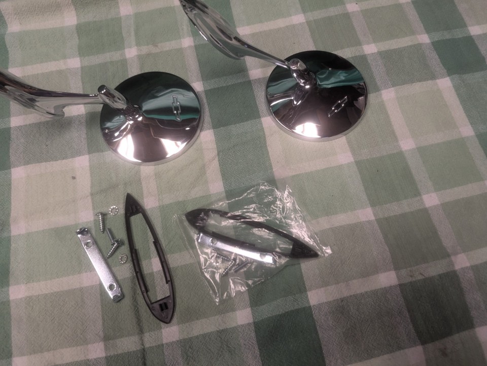 Pair New 1964 1965 Chevelle El Camino Malibu Mirrors Bowtie 63-64 ...