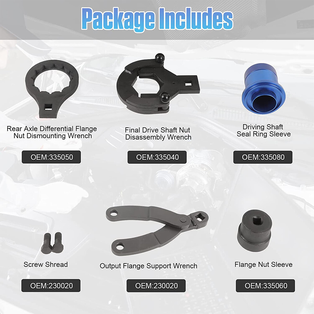 Rear Drive Axle Differential Installer Remover Tool Kit For BMW X3 X5 ...