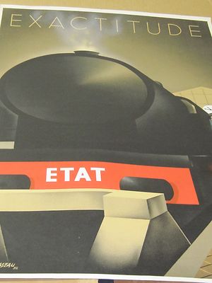 Exactitude linen lithograph poster Fix Masseau 79 Gilles Derain Art ...