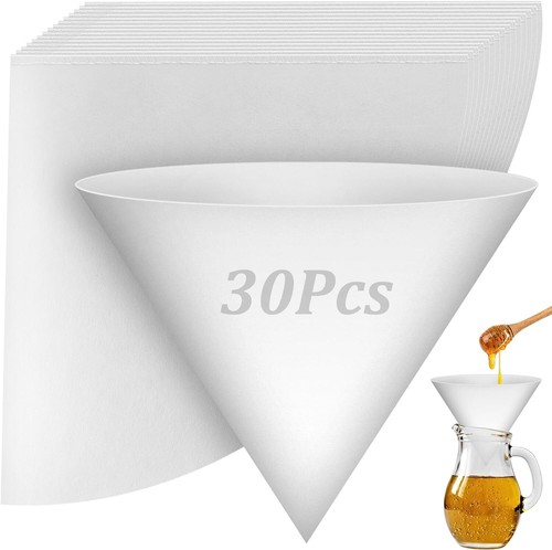 30Pcs Cooking Oil Cone Filters Non Woven Funnel Strainer for Deep Fryer ...