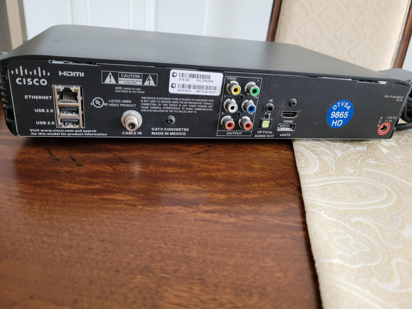 ROGERS NEXTBOX PVR Cable TV BOX CISCO 9865HD + Remote BUNDLE | eBay