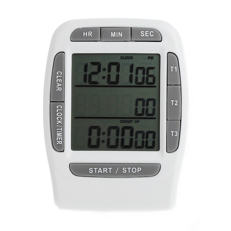 Digital LCD Multi-Channel Timer CountDown Laboratory 3 Channel Timers ...