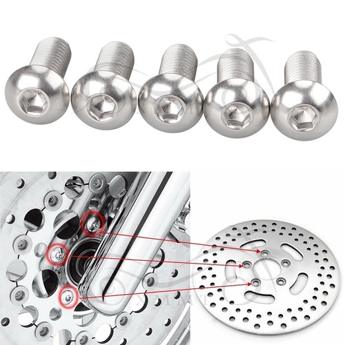 Motor 5X Rear Brake Rotor Disc Bolt Kit Fit For Harley Road Glide King ...