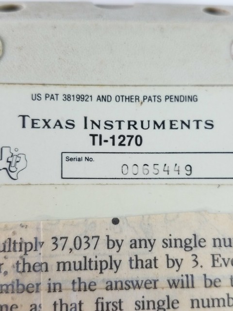 Vintage 1970s Texas Instruments Ti-1270 Calculator Still in Clamshell ...