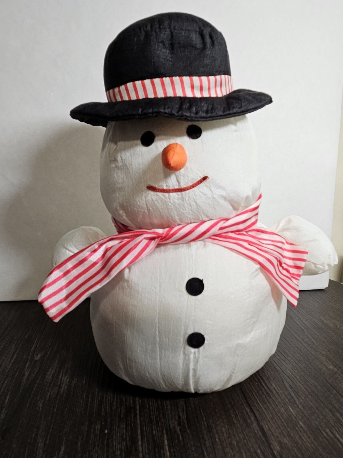 Vintage Parachute Puffy Nylon Snowman Plush 11” Has Some Stains – La ...