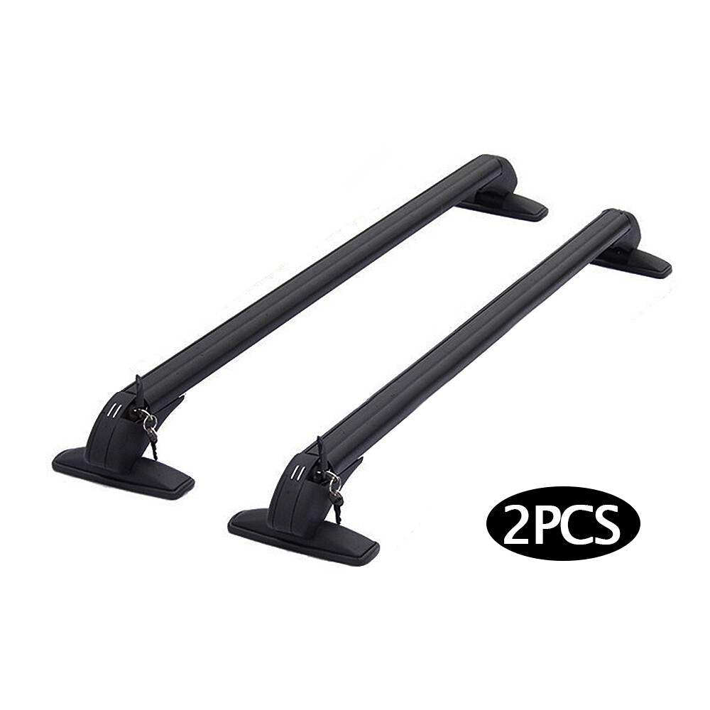 2×Car Top Roof Rail Luggage Rack Baggage Carrier Cross Bar Aluminum ...