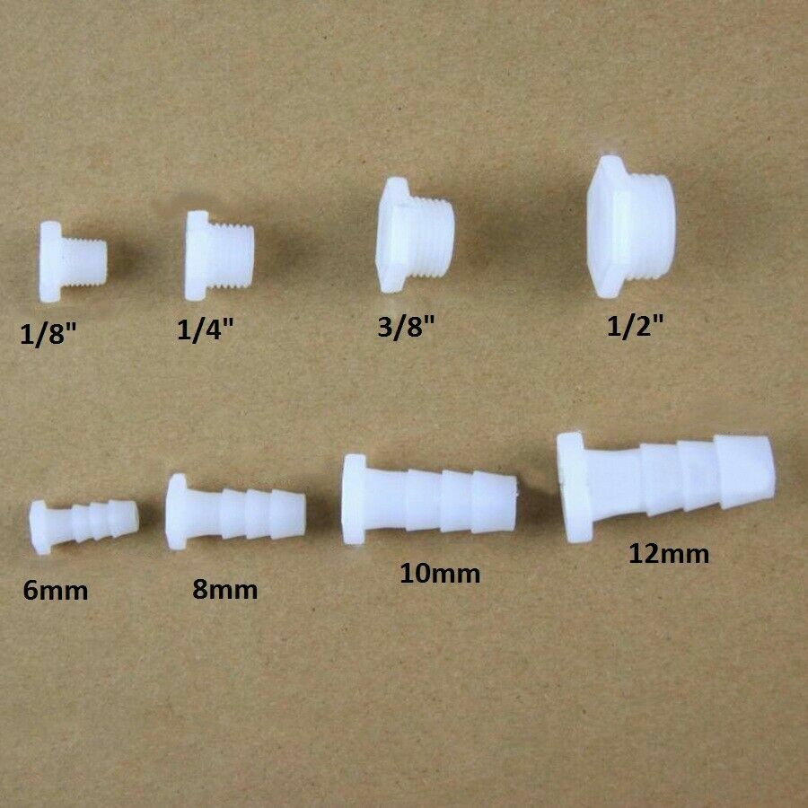 Plastic Barbed / Threaded Plugs Blanking End Caps Tube Pipe Inserts ...