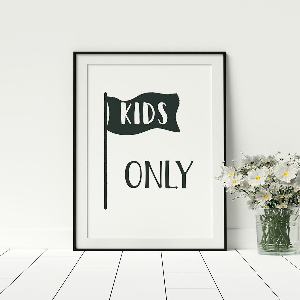 Kids Only - Nursery Prints Boys Room Girls Bedroom Children's Playroom ...