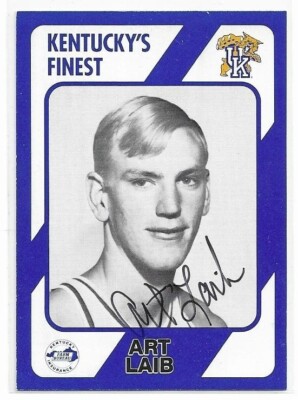 ART LAIB Autographed Signed 1989 Basketball card #76 Kentucky Wildcats ...